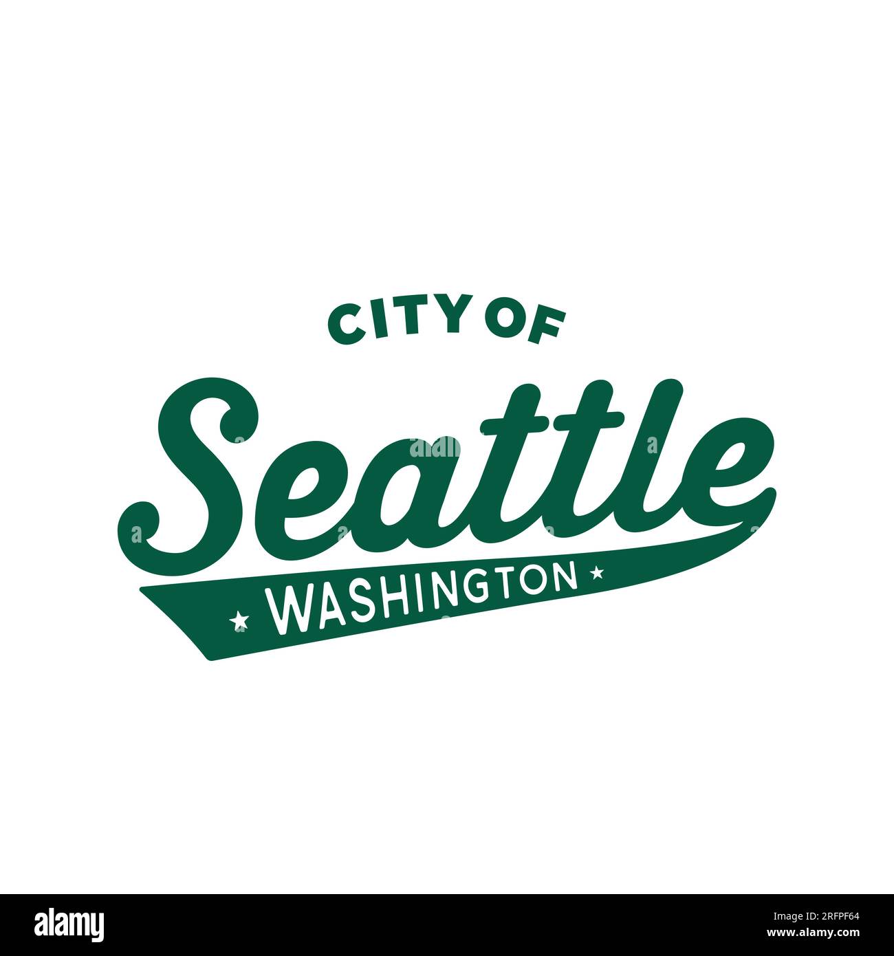 City of Seattle lettering design. Seattle, Washington typography design ...