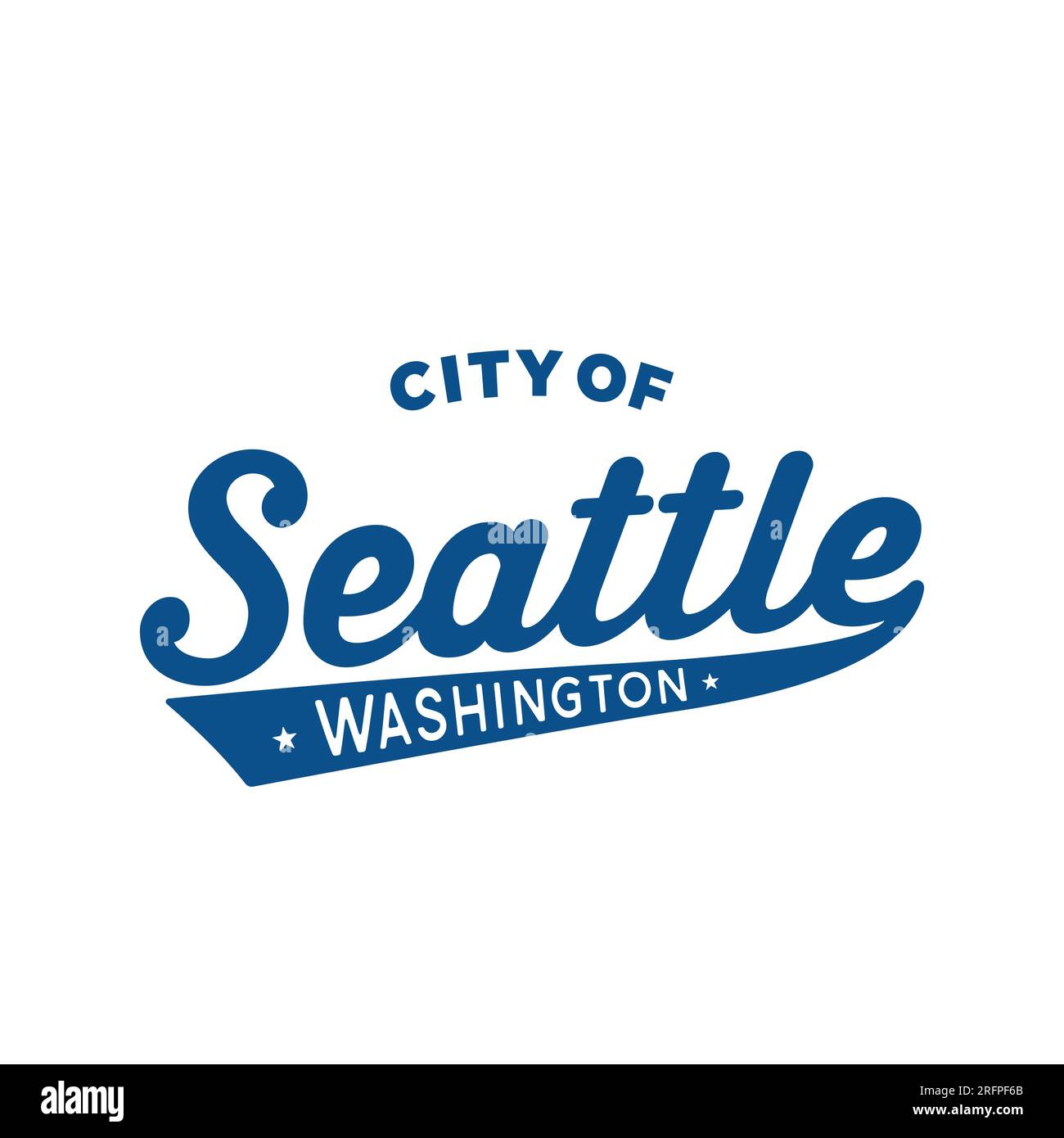 City of Seattle lettering design. Seattle, Washington typography design ...
