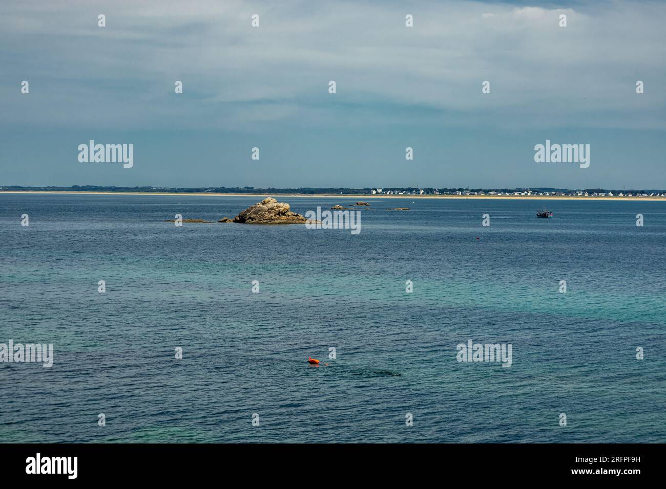 On the road on the Quiberon Peninsula along the beautiful Atlantic ...
