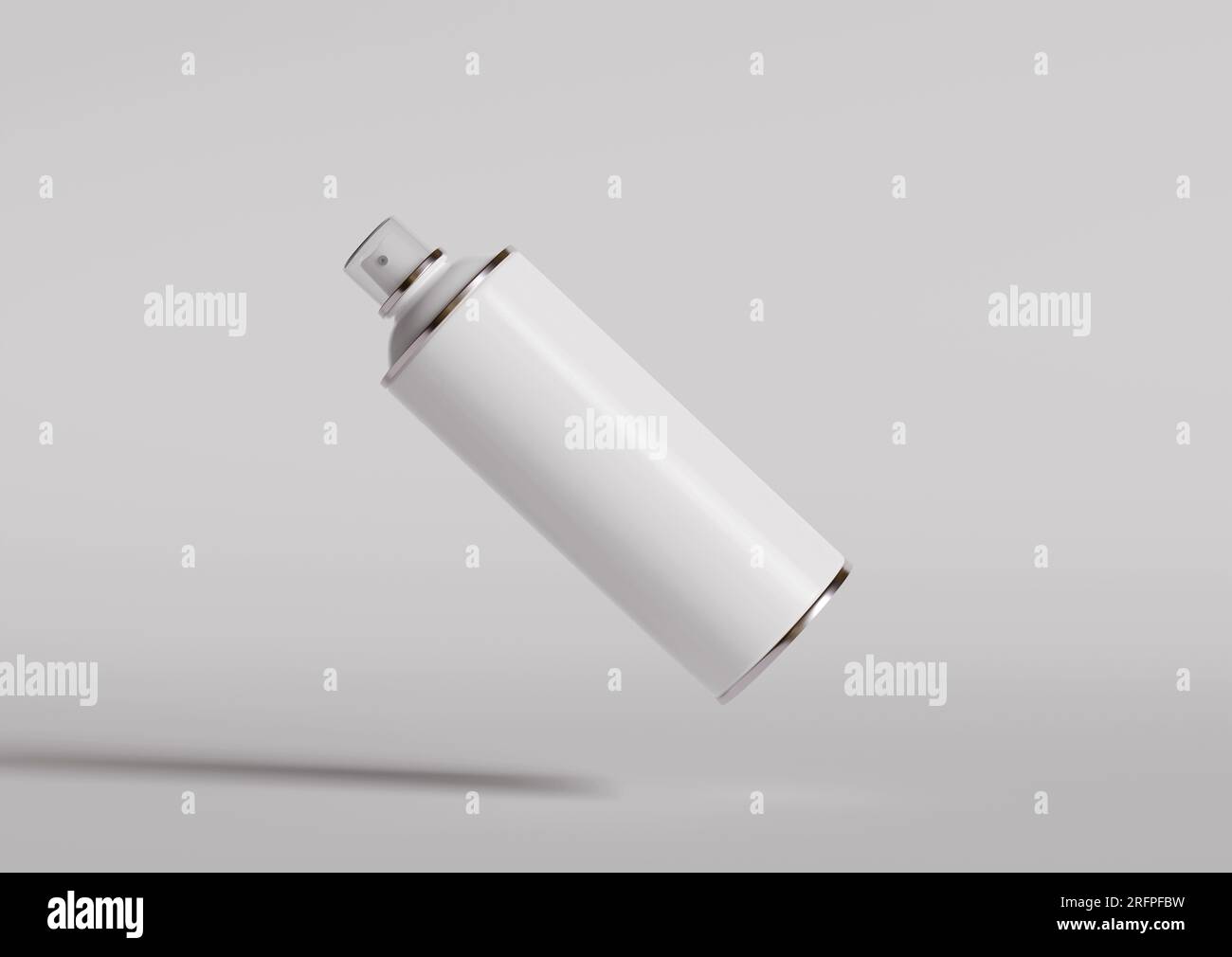 Can spray bottle white color and realistic texture Stock Photo - Alamy