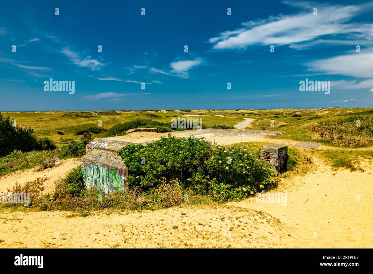 On the road on the Quiberon Peninsula along the beautiful Atlantic ...