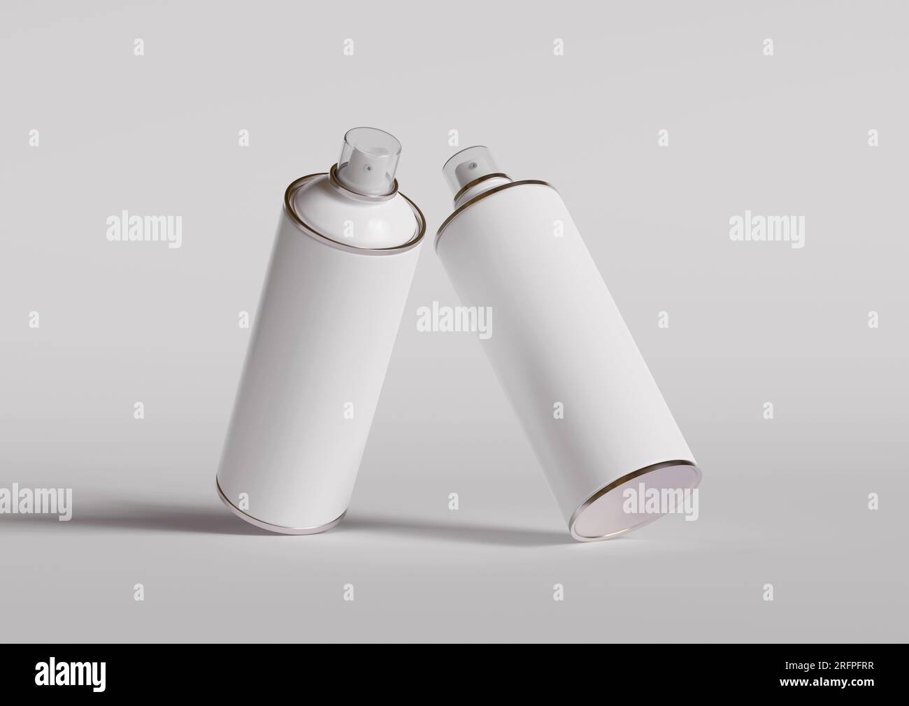Can spray bottle white color and realistic texture Stock Photo - Alamy