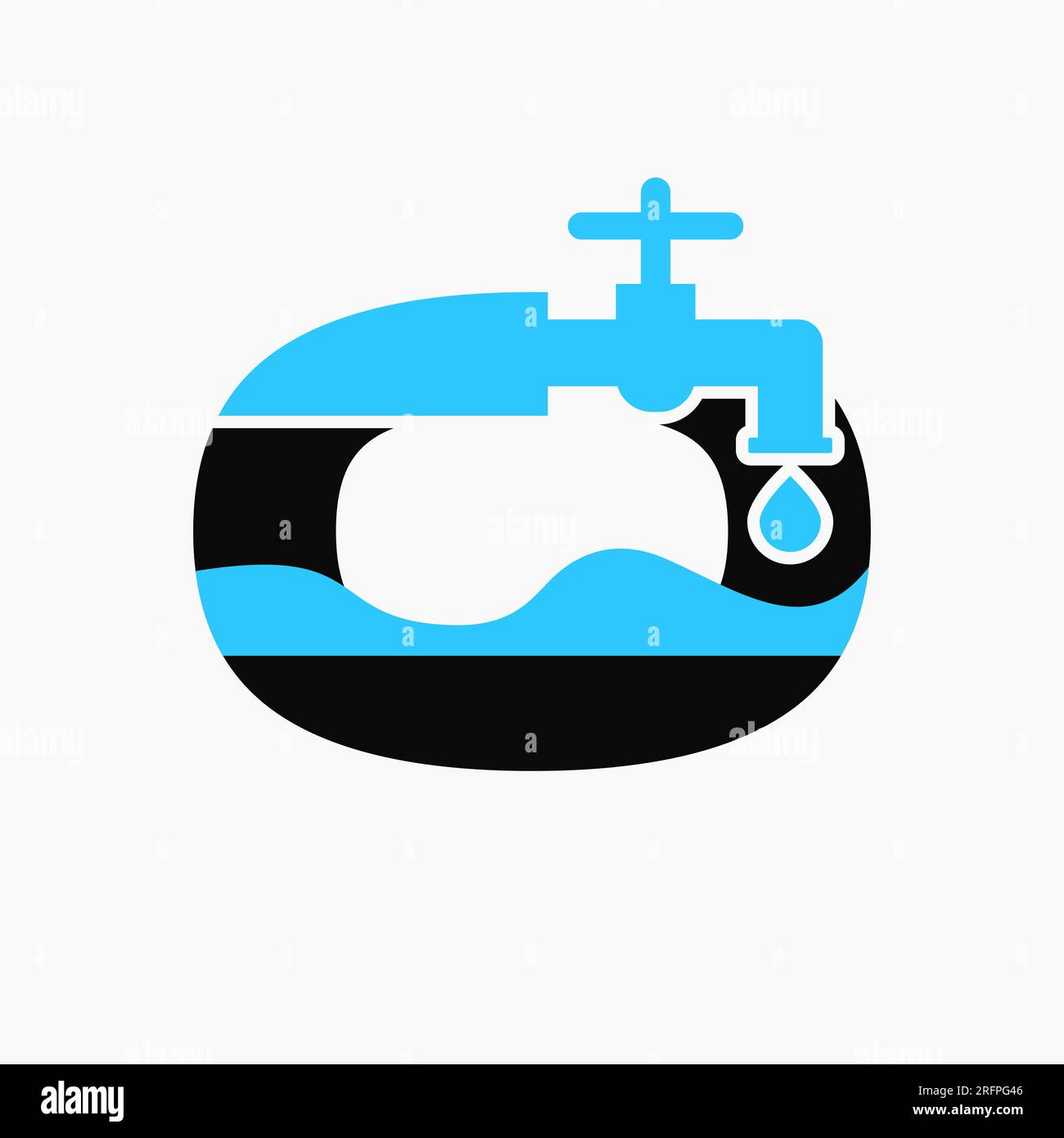 Letter O Plumber Logo Design. Plumbing Logo Symbol With Water and Water ...