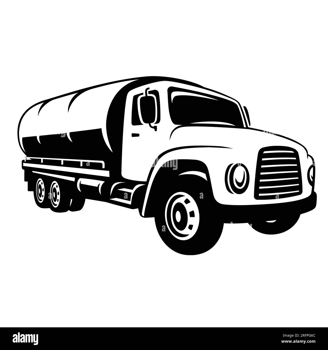 Vacuum truck. Cistern truck. Vector illustration Stock Vector Image ...