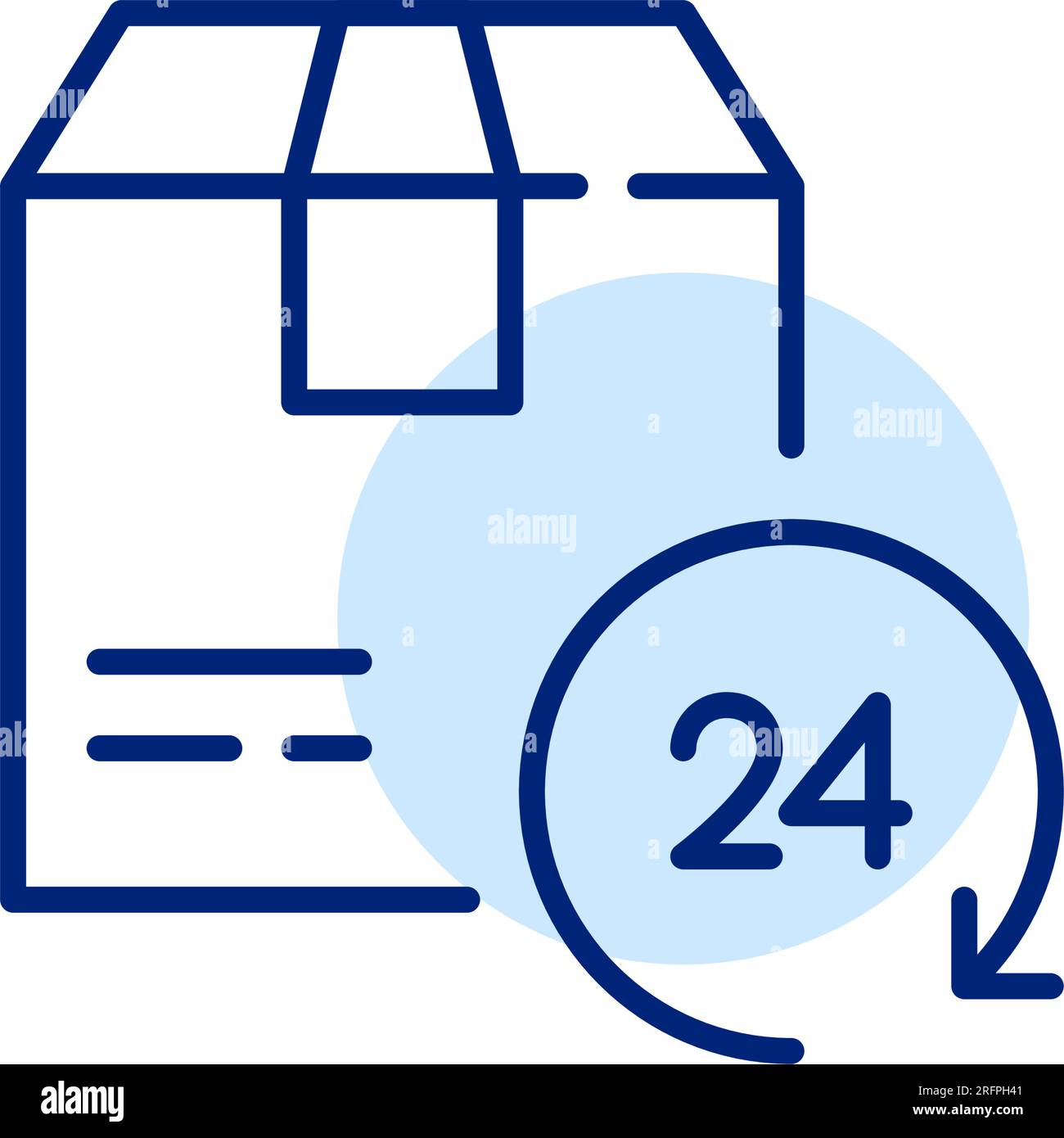 24 hour same day express delivery service Pixel perfect icon Stock ...