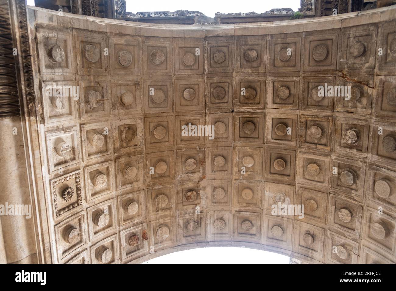 View of famous gate or Hadrianus arch in Antalya without visitors Stock ...