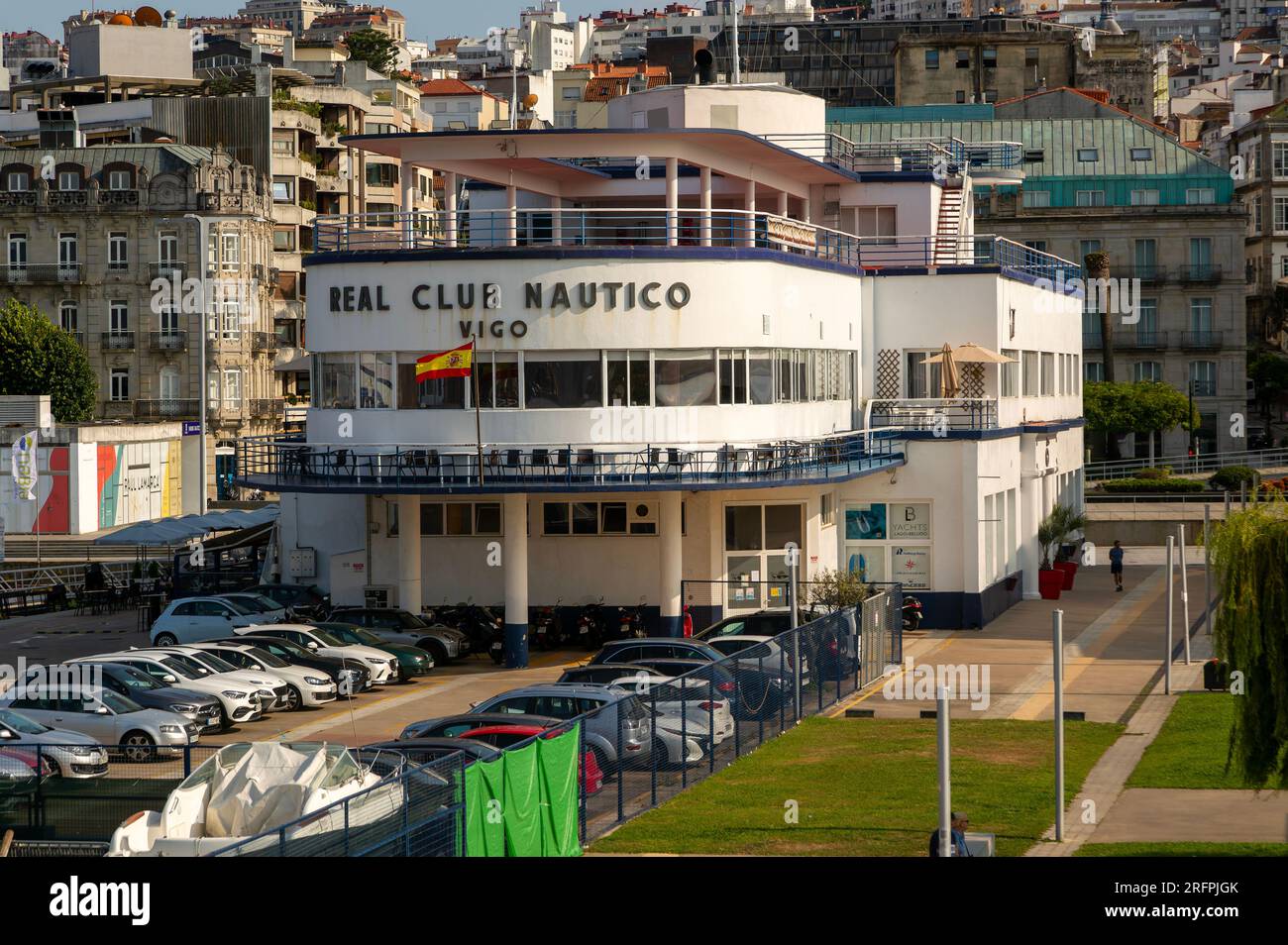 Real Club Nautico sailing club building, Vigo, Galicia, Spain Stock ...