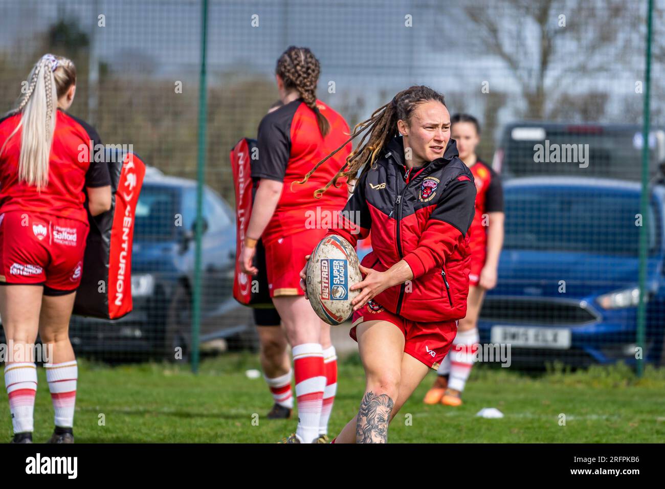 Salford Red Devils VS Leigh Lepoards - AJ Bell stadium, Greater ...