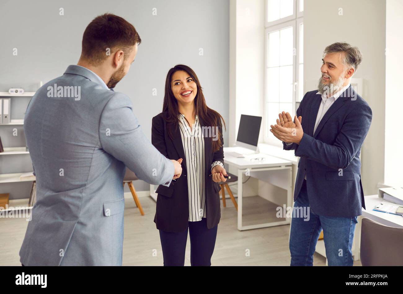 Appreciating in office hi-res stock photography and images - Alamy