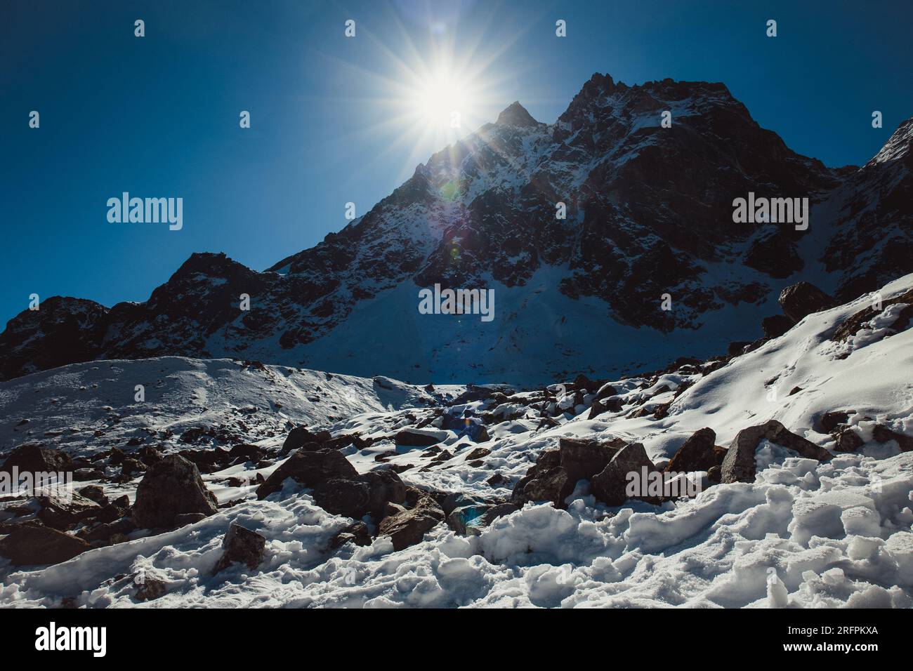 Kala Pathar one of the best tourist spot in North Sikkim Stock Photo ...