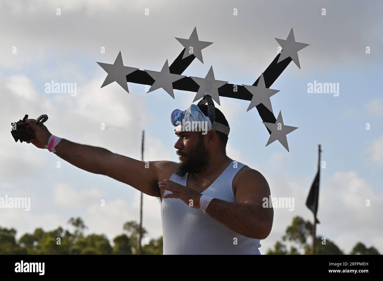 Darwin, Australia. 05th Aug, 2023. Torres Straits island people perform ...
