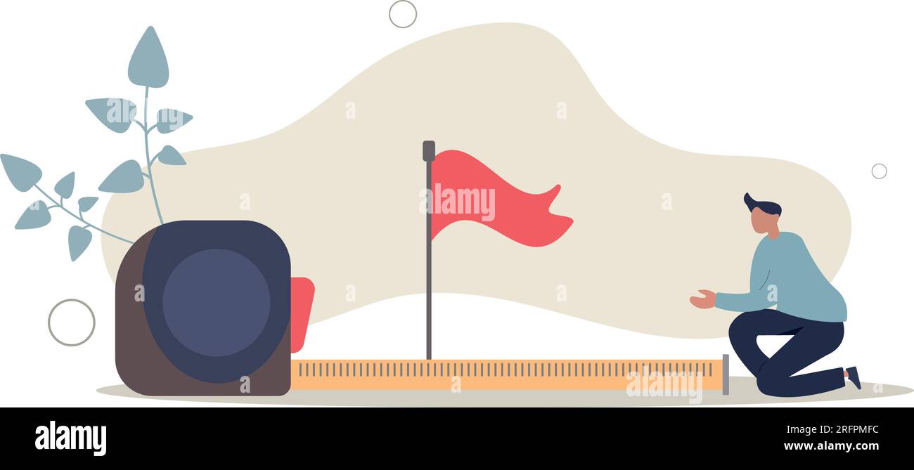 growth metric analysis concept, smart businessman using measuring tape ...