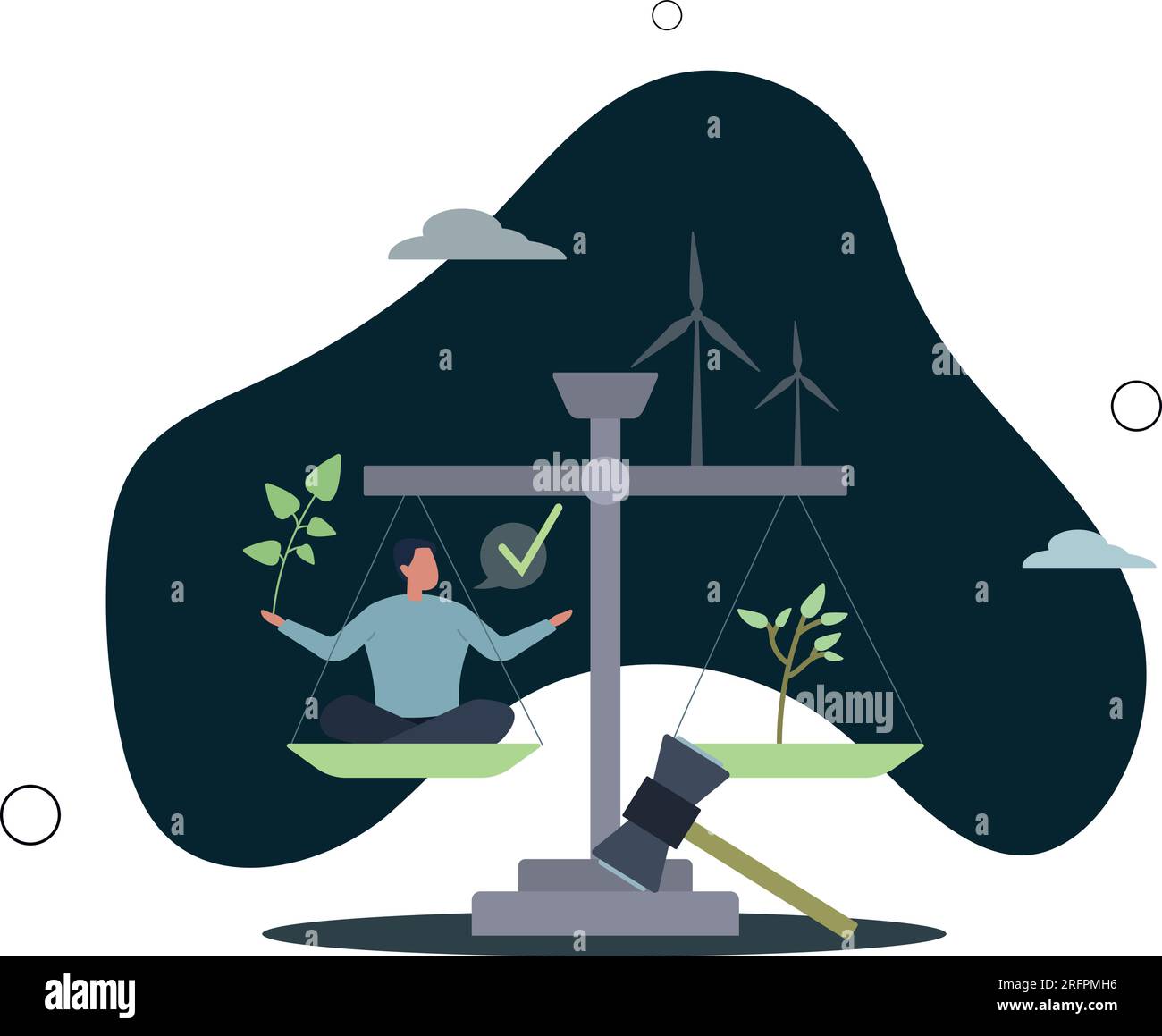 Environment regulation and legal nature standards policy .Sustainable ecology protection.flat ...