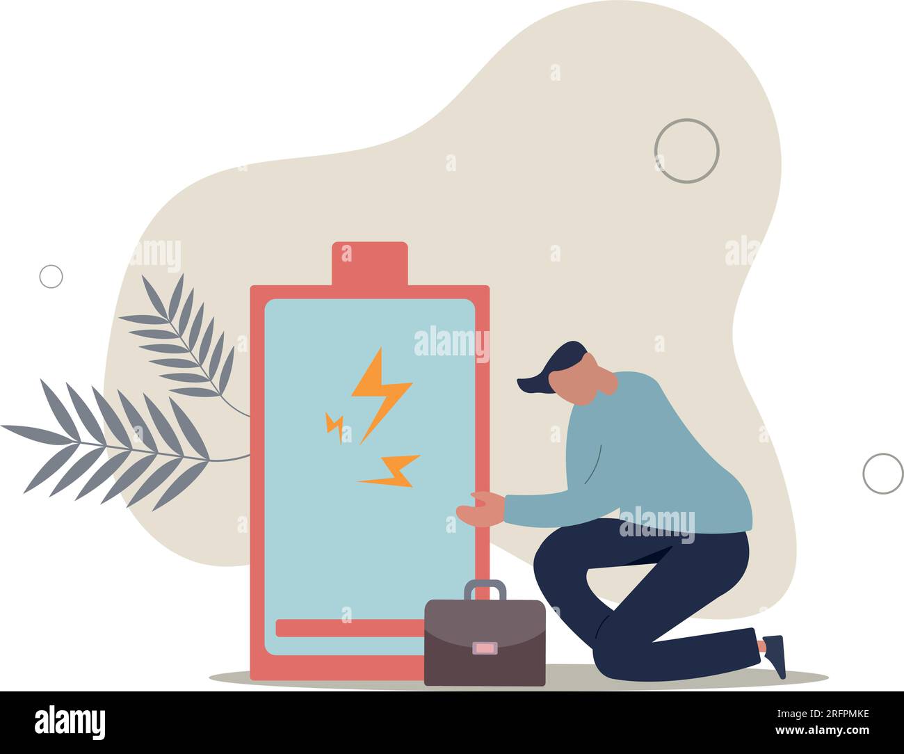 Exhausted and fatigue from hard work, stressed or anxiety from ...