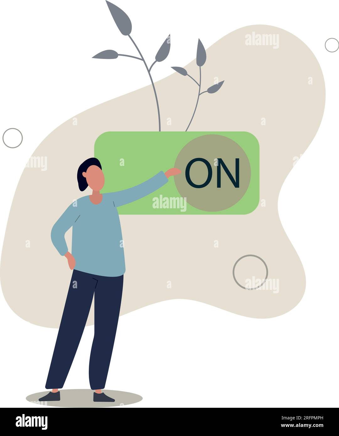 Turn on switch, paradigm shift or change to be better status, start or ...