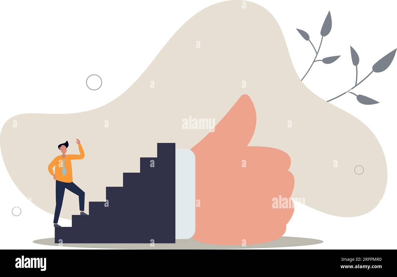 Success steps to reach work achievement, stair or ladder of success ...