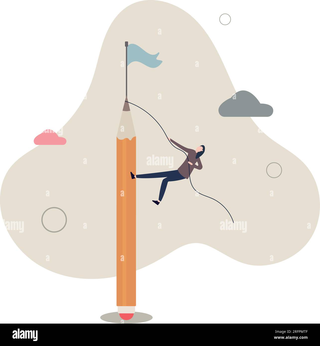 Creative challenge to reach goal and win business, idea, motivation and ...