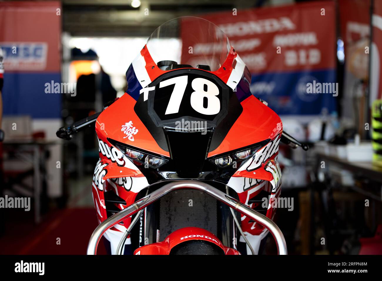 Suzuka, Japan, 5 August, 2023. Team Honda Blue Helmets MSC Kumamoto ...