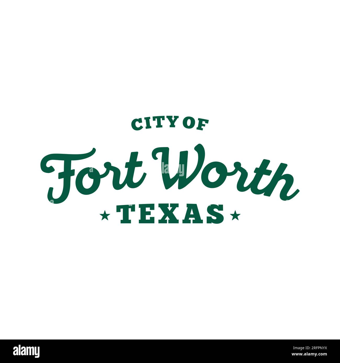 City of Fort Worth lettering design. Fort Worth typography design ...