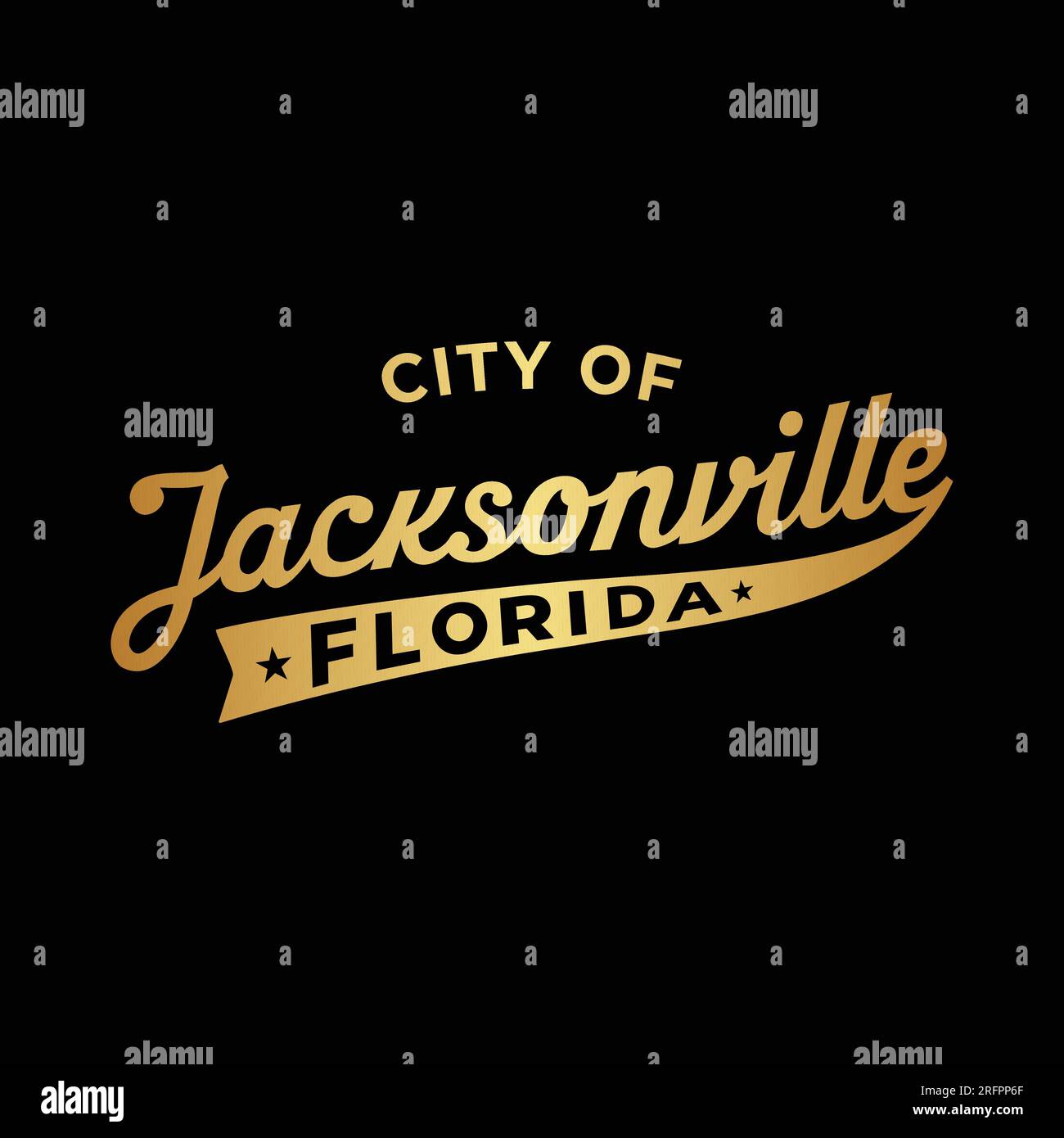Jacksonville, Florida lettering design. Jacksonville typography design ...