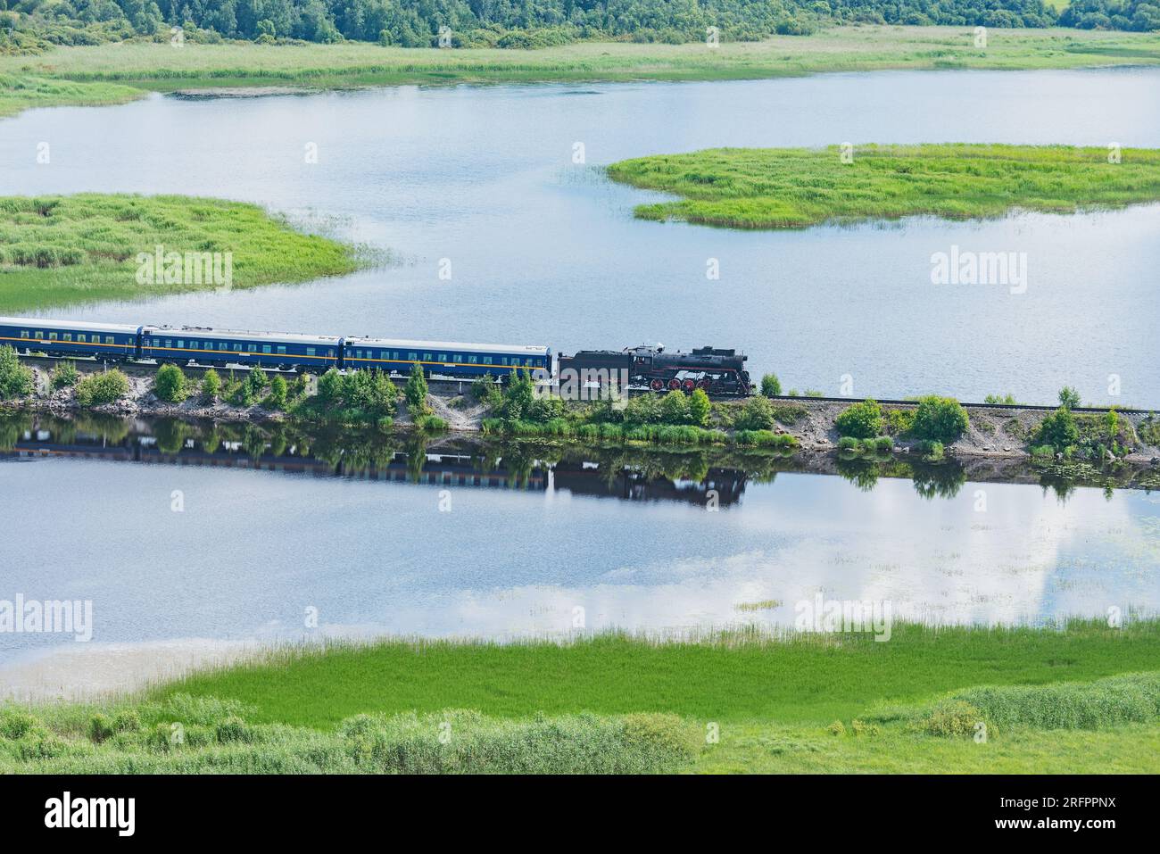 Steam locomotive moves along hi-res stock photography and images - Alamy