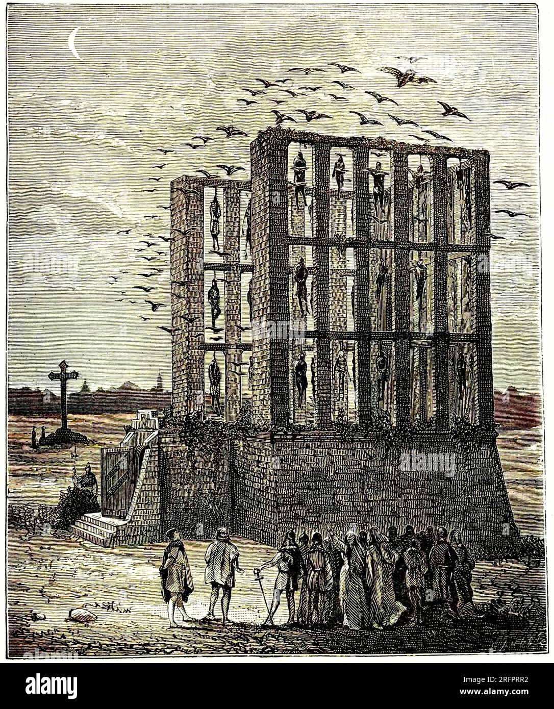 Le gibet de Montfaucon au XVI-XVIIeme siecle. principal gibet des rois ...