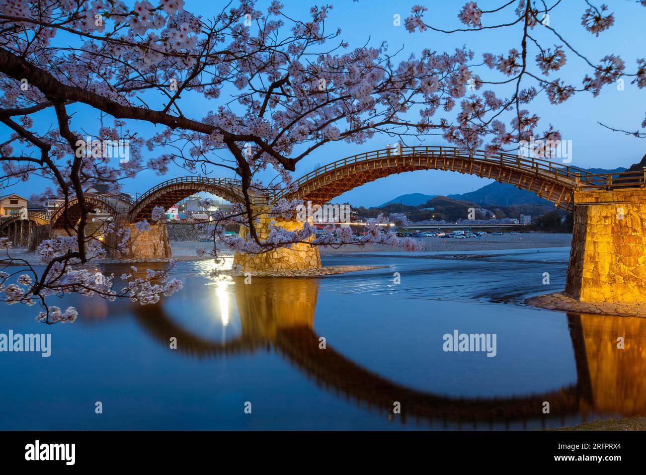 Kintai Bridge - Iwakuni, Japan One of Japan's most famous sights Stock ...