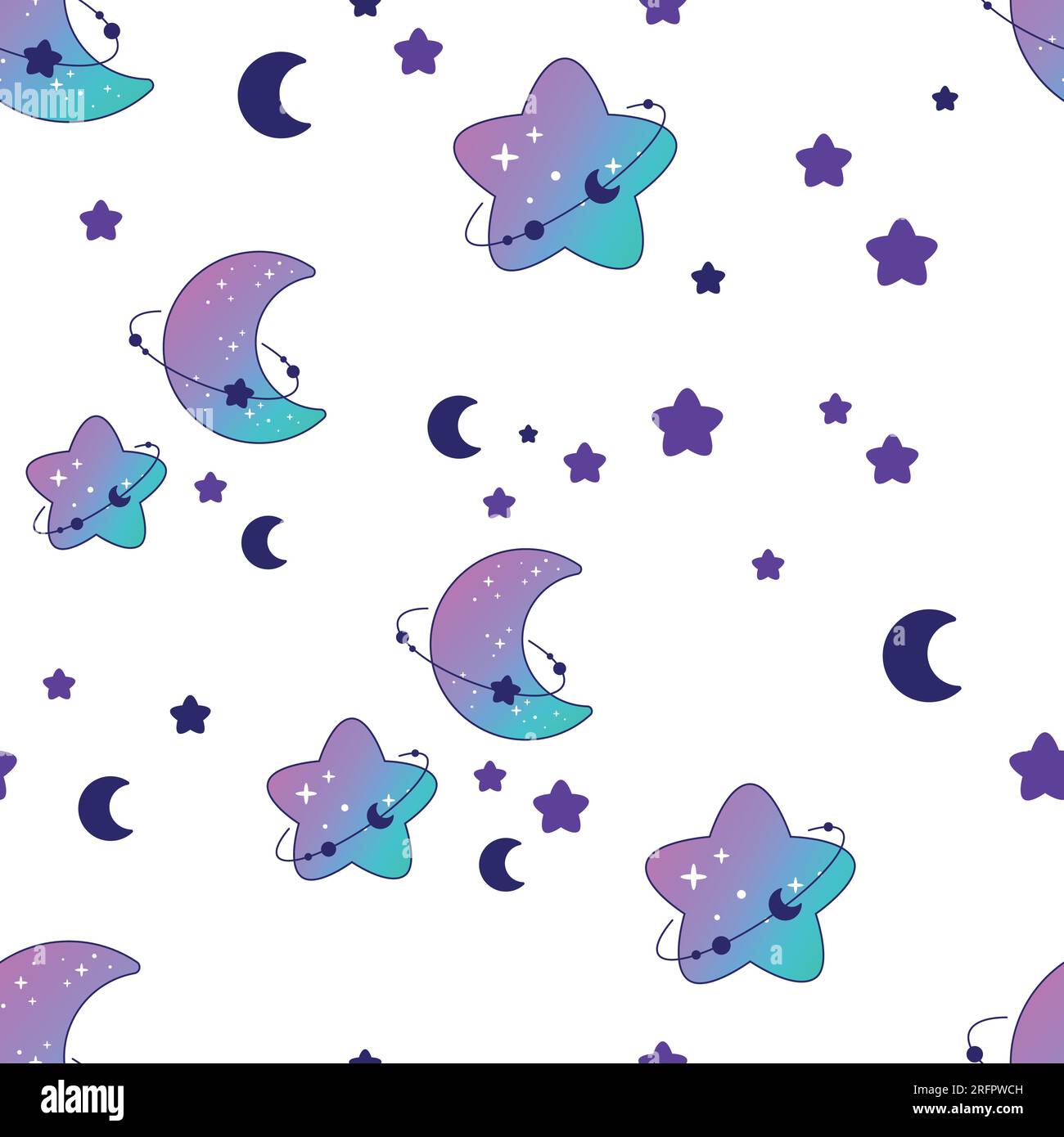 Gradient color moon on Stock Vector Images - Alamy