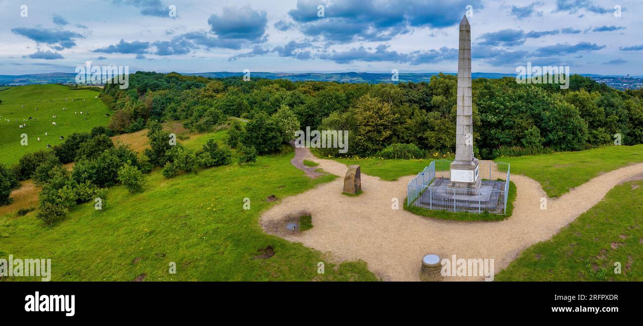 Aerial photo of Tandle Hill country park in Royton, Oldham. Manchester ...