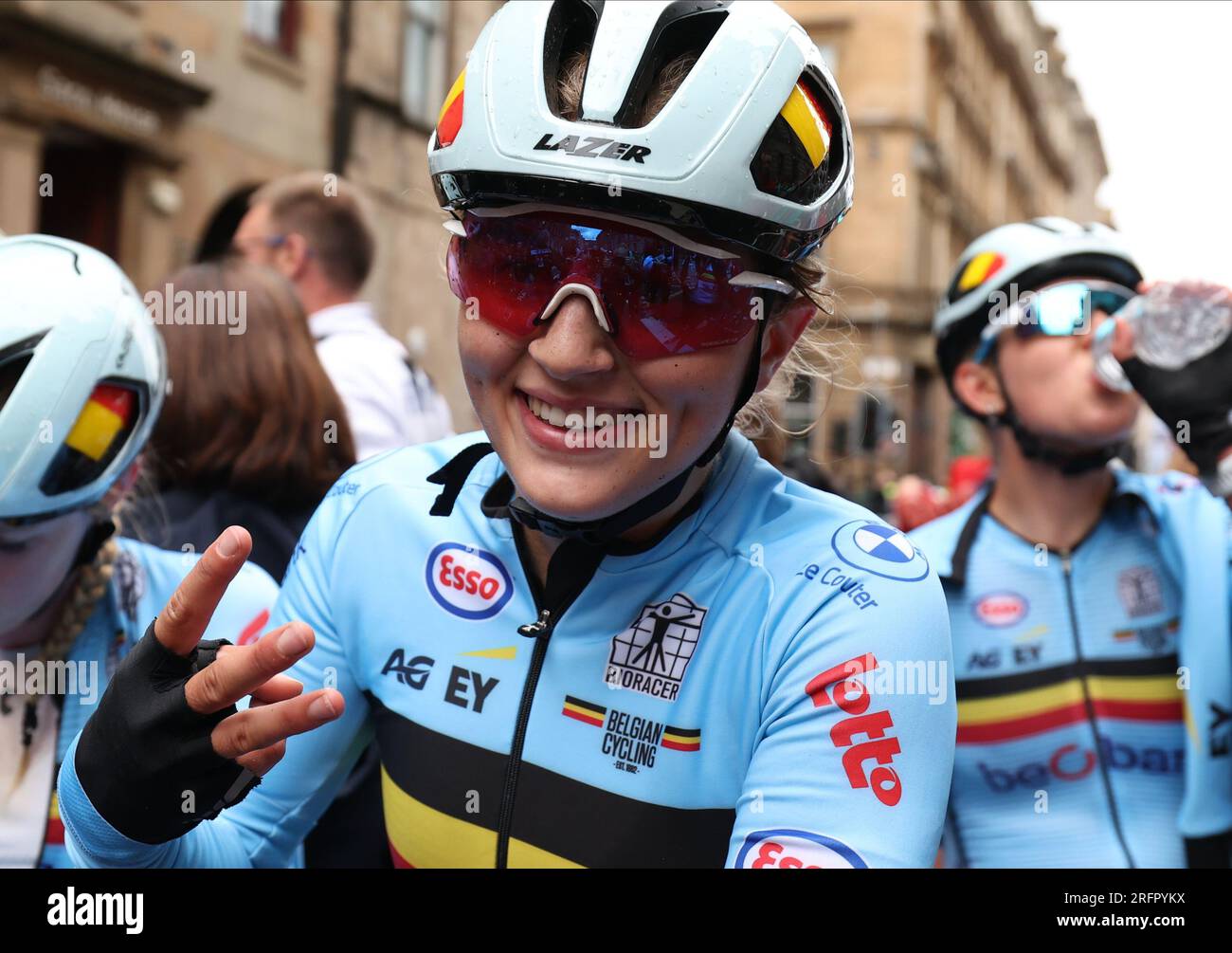Glasgow, UK. 05th Aug, 2023. Belgian Fleur Moors celebrates after ...