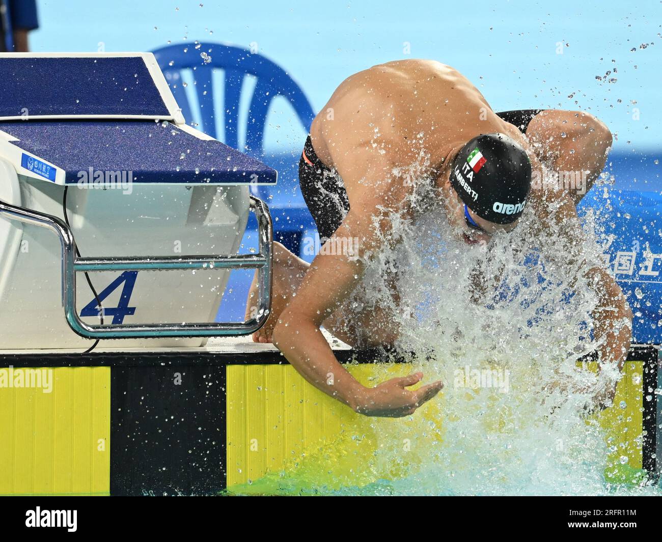 Chengdu, China's Sichuan Province. 5th Aug, 2023. Matteo Lamberti of Italy prepares for the ...