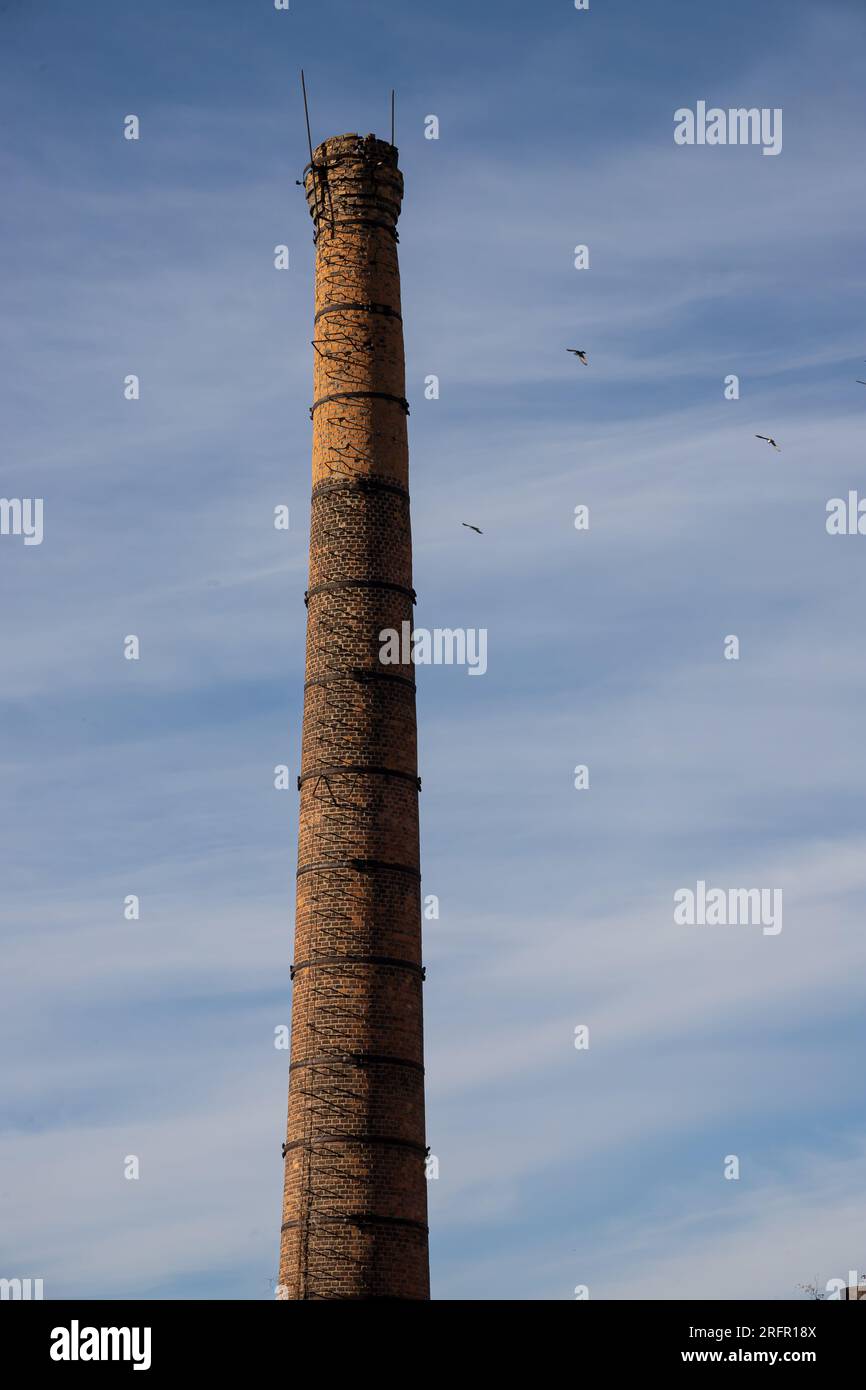 Old industrial brick chimney hi-res stock photography and images - Alamy