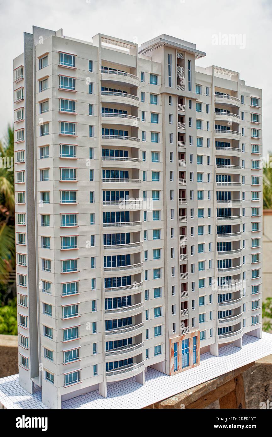 08 18 2009 an architectural scale model of a fteen storey Residential ...