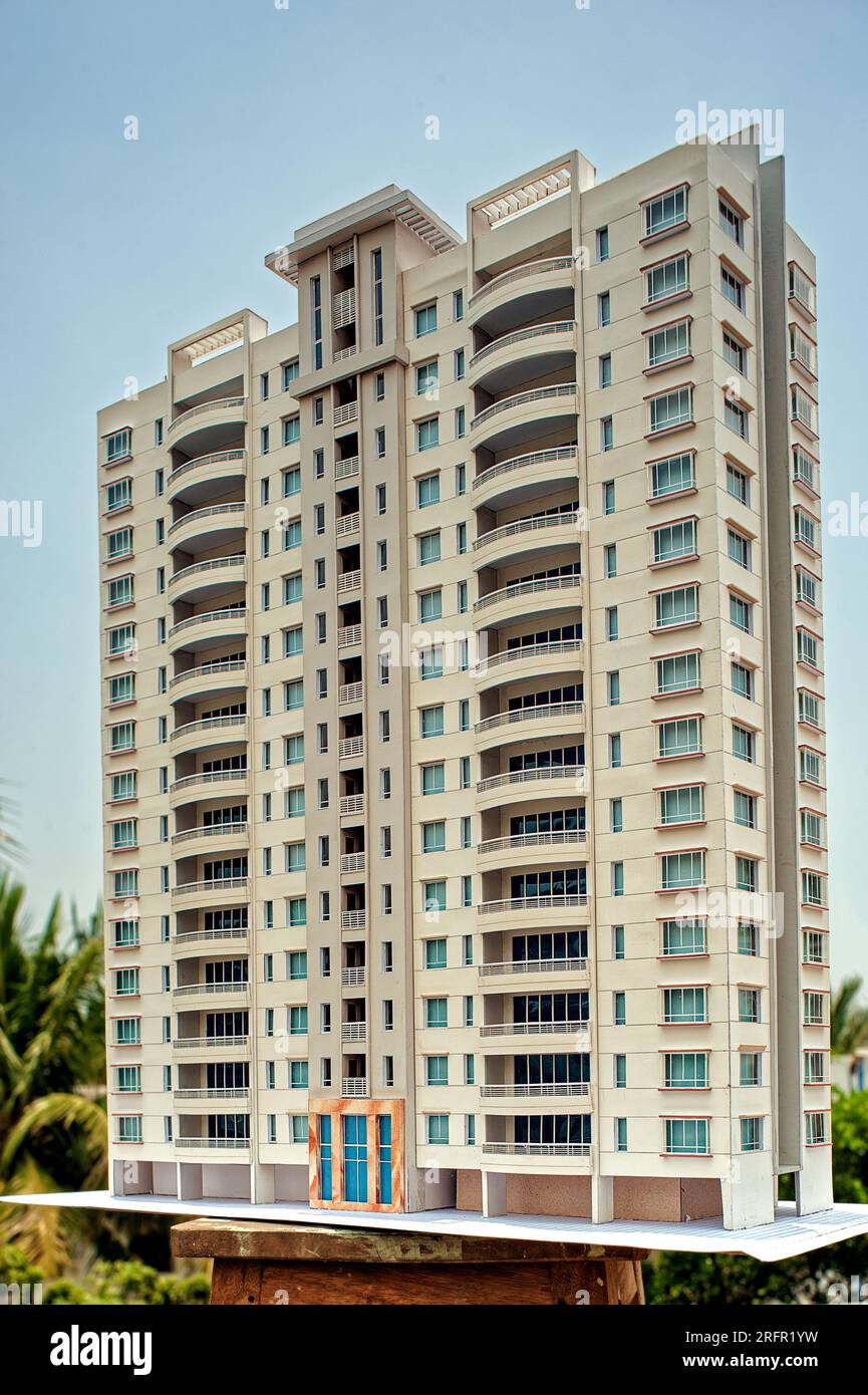 08 18 2009 an architectural scale model of a fteen storey Residential ...