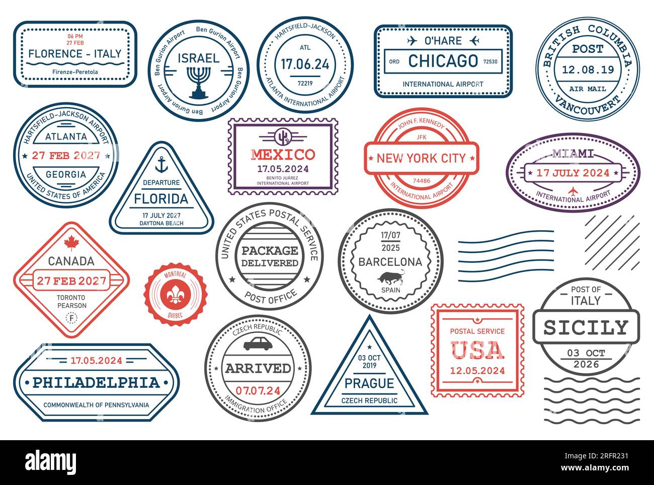 Passport Stamp Vector Free Download