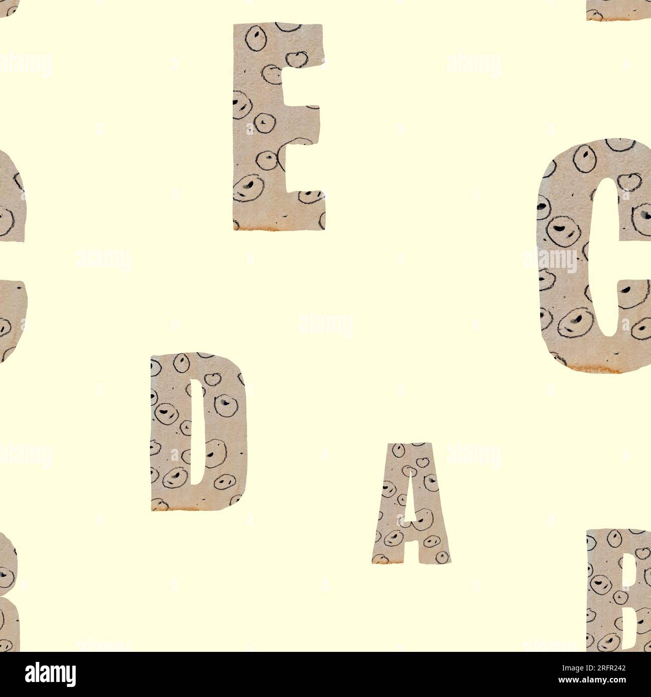 Alphabet letter beige texture paper yellow pattern Stock Photo - Alamy