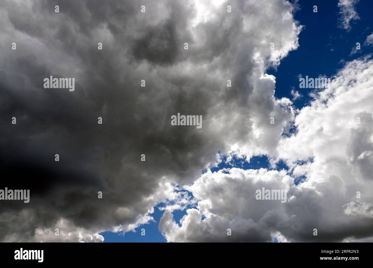 Blue sky with light clouds in windy weather, beautiful blue sky in ...