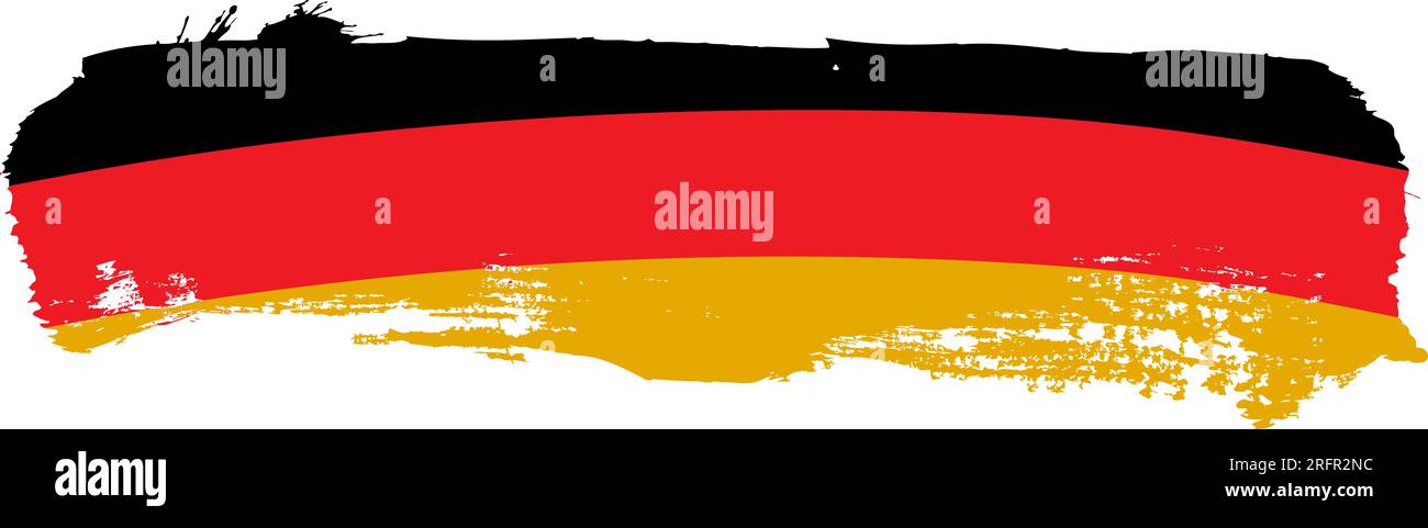 Germany flag .Paint brush stroke vector Stock Vector Image & Art - Alamy