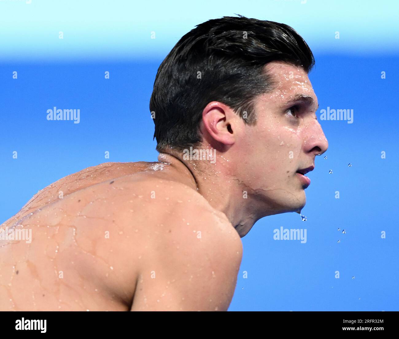 Chengdu, China's Sichuan Province. 5th Aug, 2023. Matteo Lamberti of Italy looks on after the ...