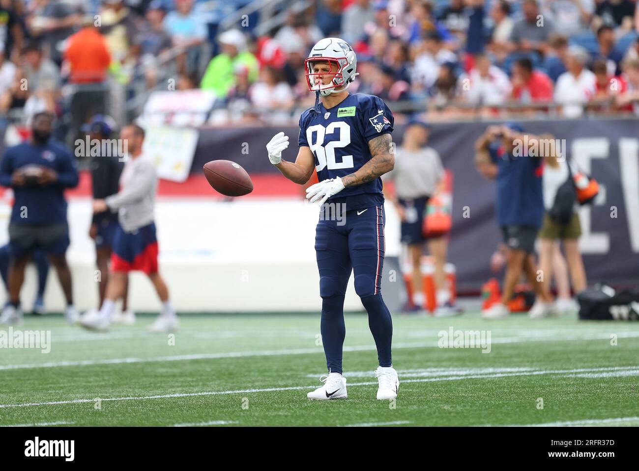 August 4, 2023; Foxborough, MA, USA; New England Patriots wide receiver ...