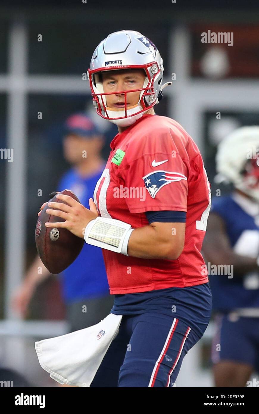 August 4, 2023; Foxborough, MA, USA; New England Patriots quarterback ...