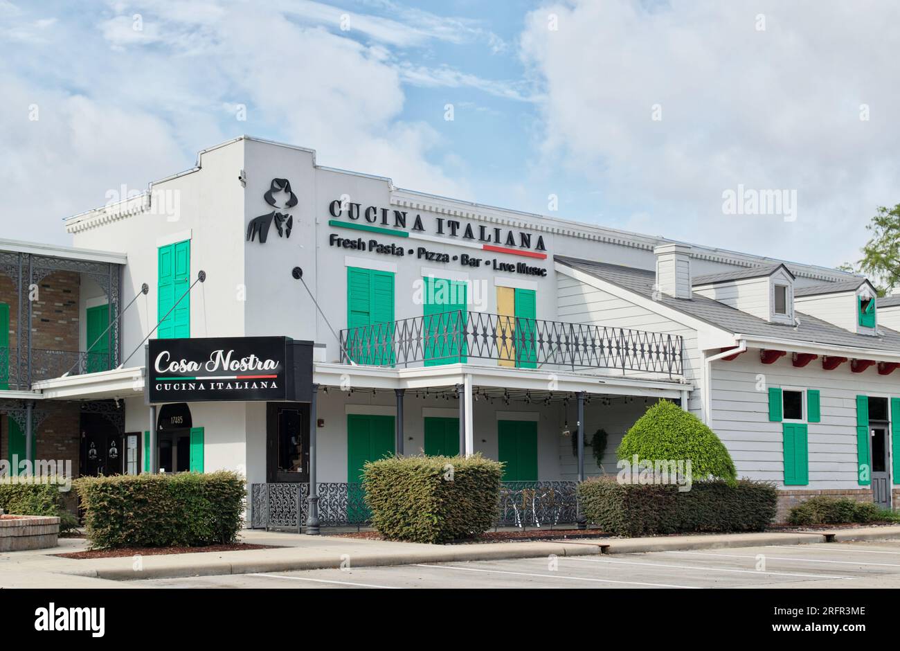 Houston, Texas USA 07-04-2023: Cosa Nostra Cucina Italiana storefront ...