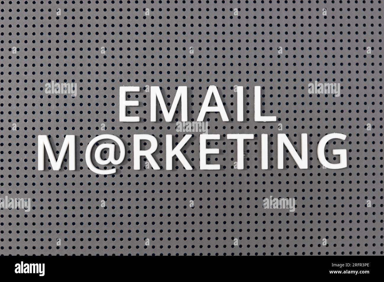 Email marketing concept. Plastic letters message on gray board Stock ...