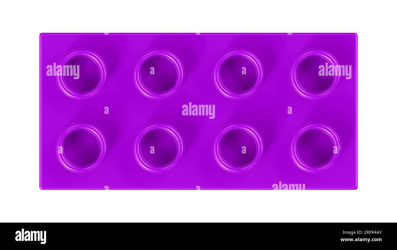 Magenta Purple Lego Block Isolated on a White Background. Close Up View ...