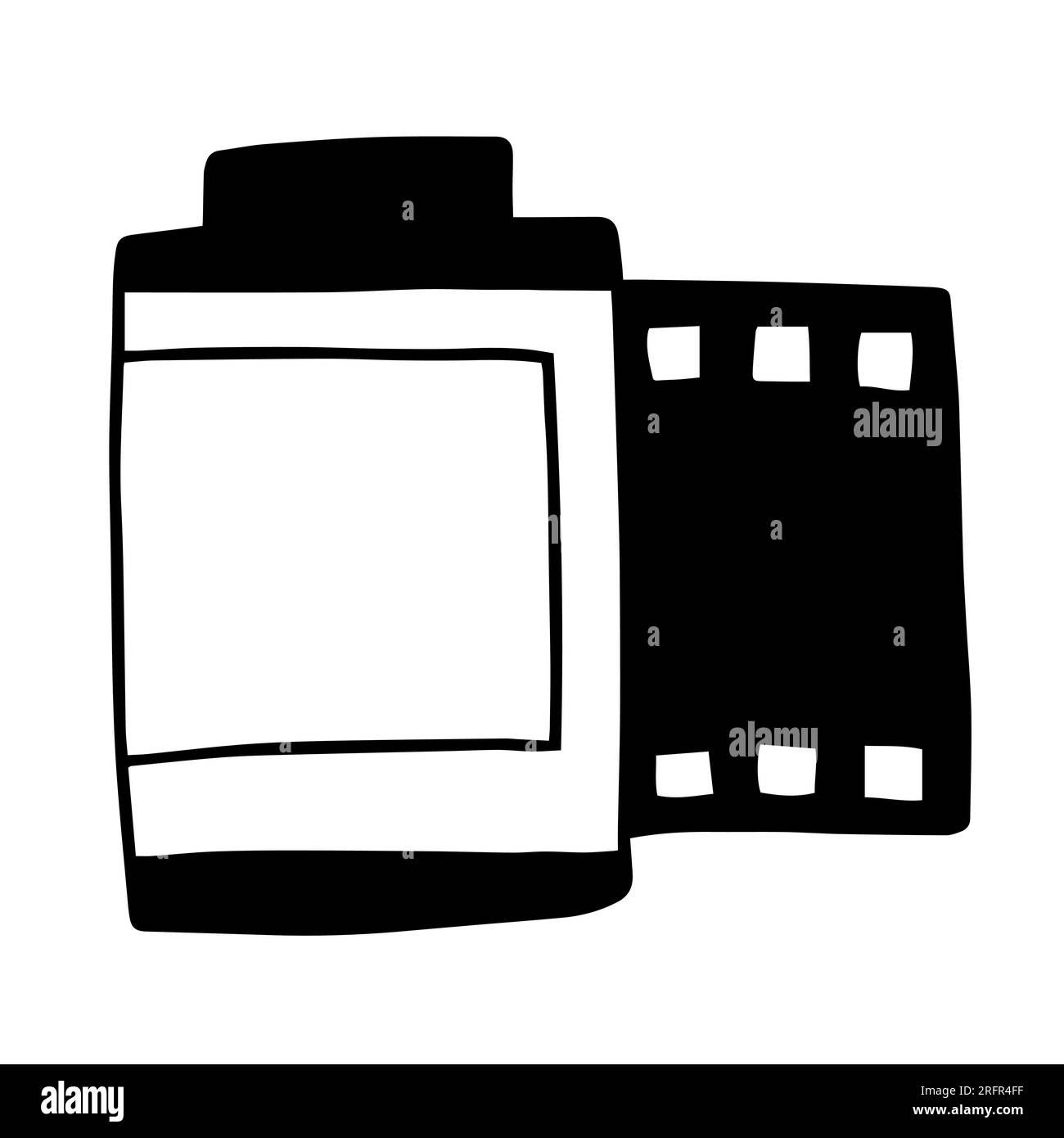 Retro video camera doodle Black and White Stock Photos & Images - Alamy