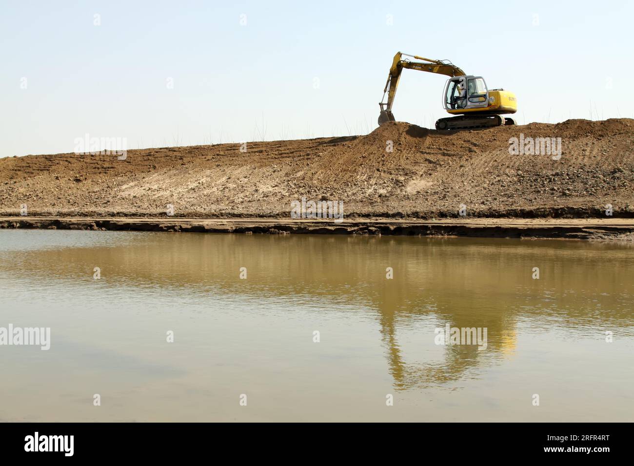 diversion channel construction site, north china Stock Photo - Alamy