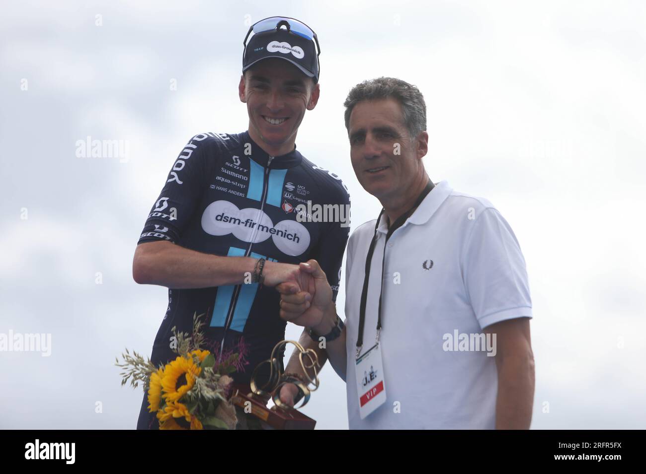 BARDET Romain of Team dsm - firmenich and Miguel Indurain Winner during ...
