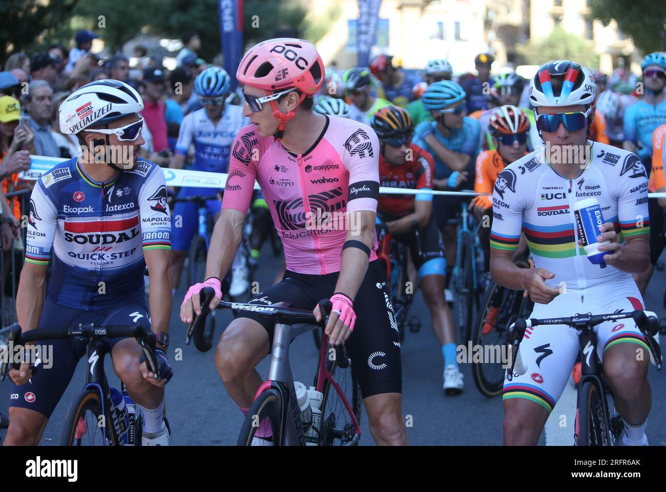 ALAPHILIPPE Julian of Soudal - Quick Step and POWLESS Neilson of EF ...