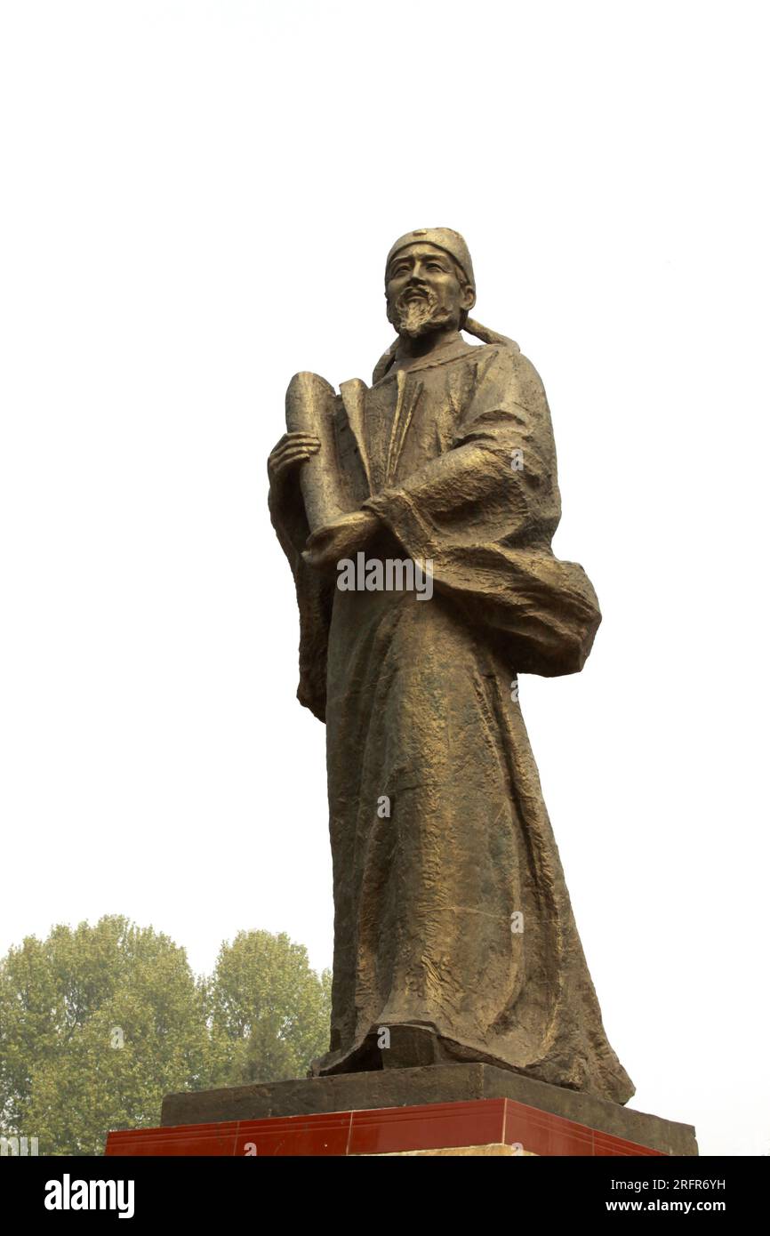 statue of a man in a park, north china Stock Photo - Alamy