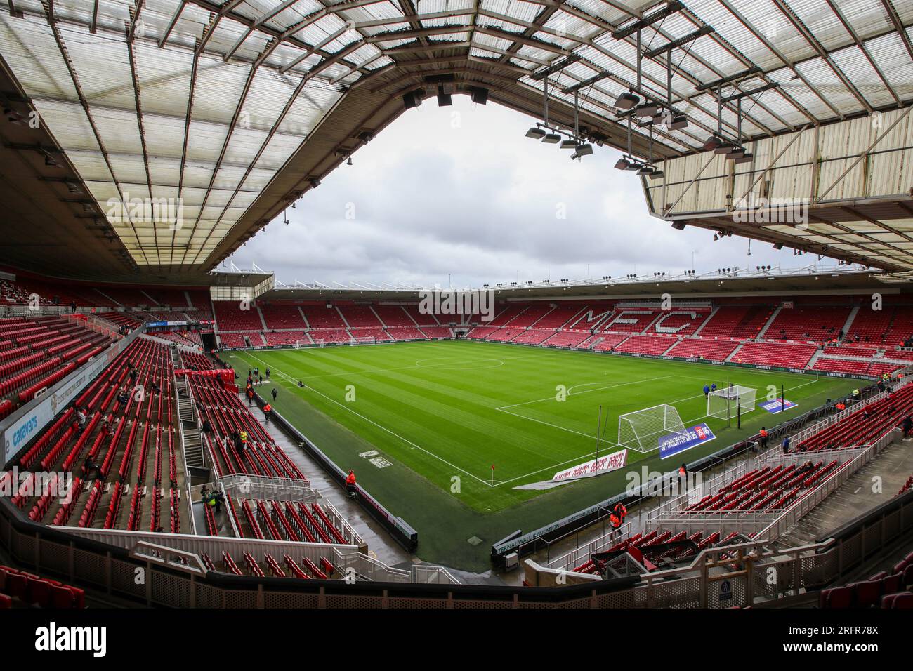 A general view inside The Riverside Stadium ahead of the Sky Bet ...